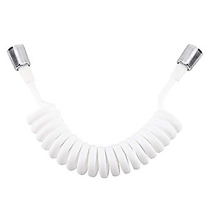 Spring Tube, Flexible Shower Hose for Water Plumbing Toilet Bidet Sprayer BathroomGarden Tools Muslim Parts & Connectors (White)