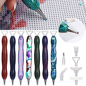1 Set Resin Diamond Painting Pen Point Drill Pens Anti-Slip Diamond Painting Mat Cross Stitch Embroidery DIY Craft Accessory - (Color: 1)