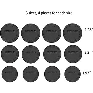 Dielianyi 14PCS Rubber Bottom for Sublimation Tumblers Anti-Slip Self Adhesive Skinny Bottom Wine Straight Tapered Mason Jar 12oz/15oz/17oz/20oz/30oz, Black