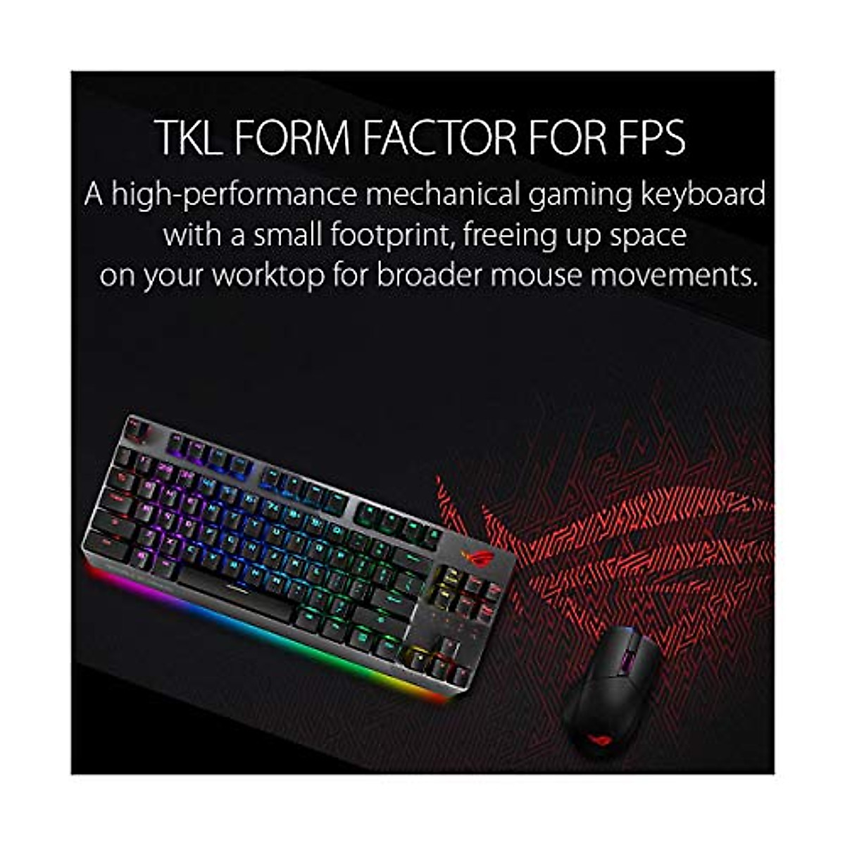 ASUS RGB Mechanical Gaming Keyboard - ROG Strix Scope TKL | Cherry MX Brown Switches | 2X Wider Ctrl Key for FPS Precision | Gaming Keyboard for PC, Black