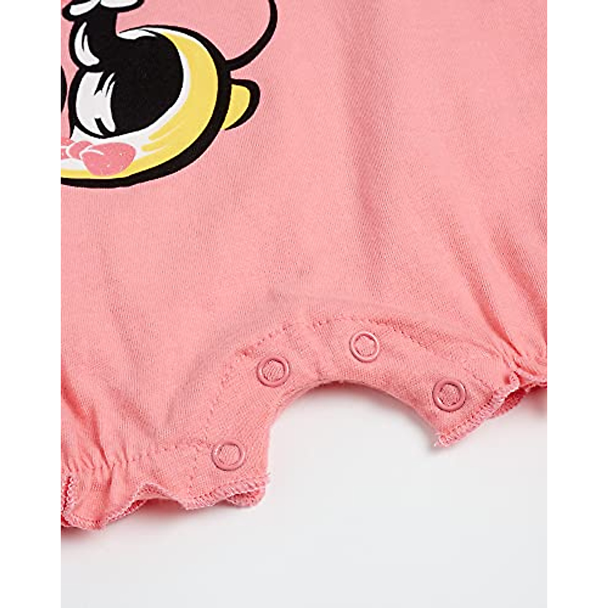 Disney Baby Girls Romper - 2 Pack Ruffled Short Sleeve Baby Jumpsuit Romper - Cozy Baby Clothes for Girls (Newborn/Infant), Size 24M, Minnie Pink Hello Lovely