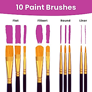 Chalkola Watercolor Paint Set for Adults, Kids, Beginner & Professional Artists - 36 Watercolor Tubes Set (12ml, 0.4oz), 10 Painting Brushes & 1 Palette | Vibrant Water Color Art Painting Supplies