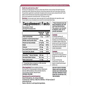 Viviscal Hair Growth Supplements for Women to Grow Thicker, Fuller Hair, Clinically Proven with Proprietary Collagen Complex, 60 Count (Pack of 1), 1 Month Supply