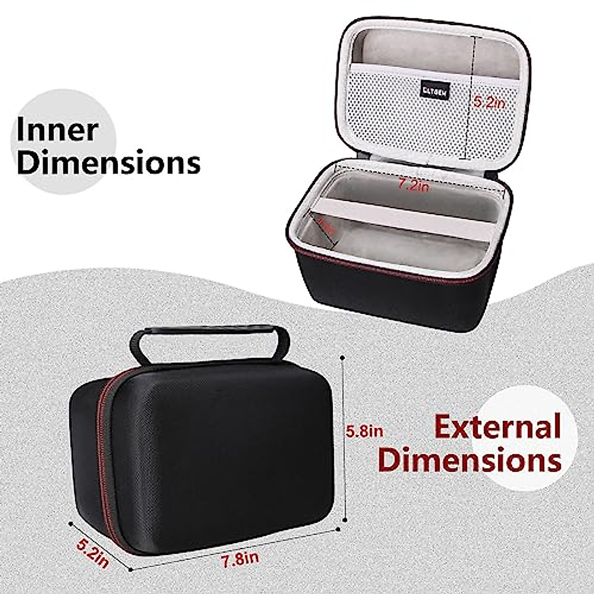 LTGEM EVA Hard Case for Infant Optics DXR-8 PRO & HelloBaby Baby Monitor - Travel Protective Carrying Storage Bag