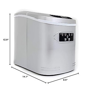 Whynter IMC-270MS Compact Ice Maker, 27-Pound, Metallic Silver