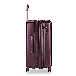 Briggs & Riley Sympatico Hardside Medium Spinner Luggage, Plum, 27-Inch Checked