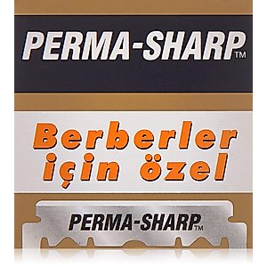 100 Perma-Sharp Straight Edge Razor Blades for use in Professional Barber Razors