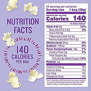 Angie's BOOMCHICKAPOP Sweet & Salty Kettle Corn Popcorn, 1 oz. (Pack of 24)