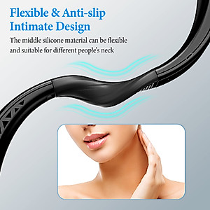 XUANYUQL Portable Neck Fan bladeless neck fan 3600mAh battery fans portable personal fan 360°Cooling Leafless Rechargeable USB Powered Desk Fan neck fan for women men 3 Speeds-Black