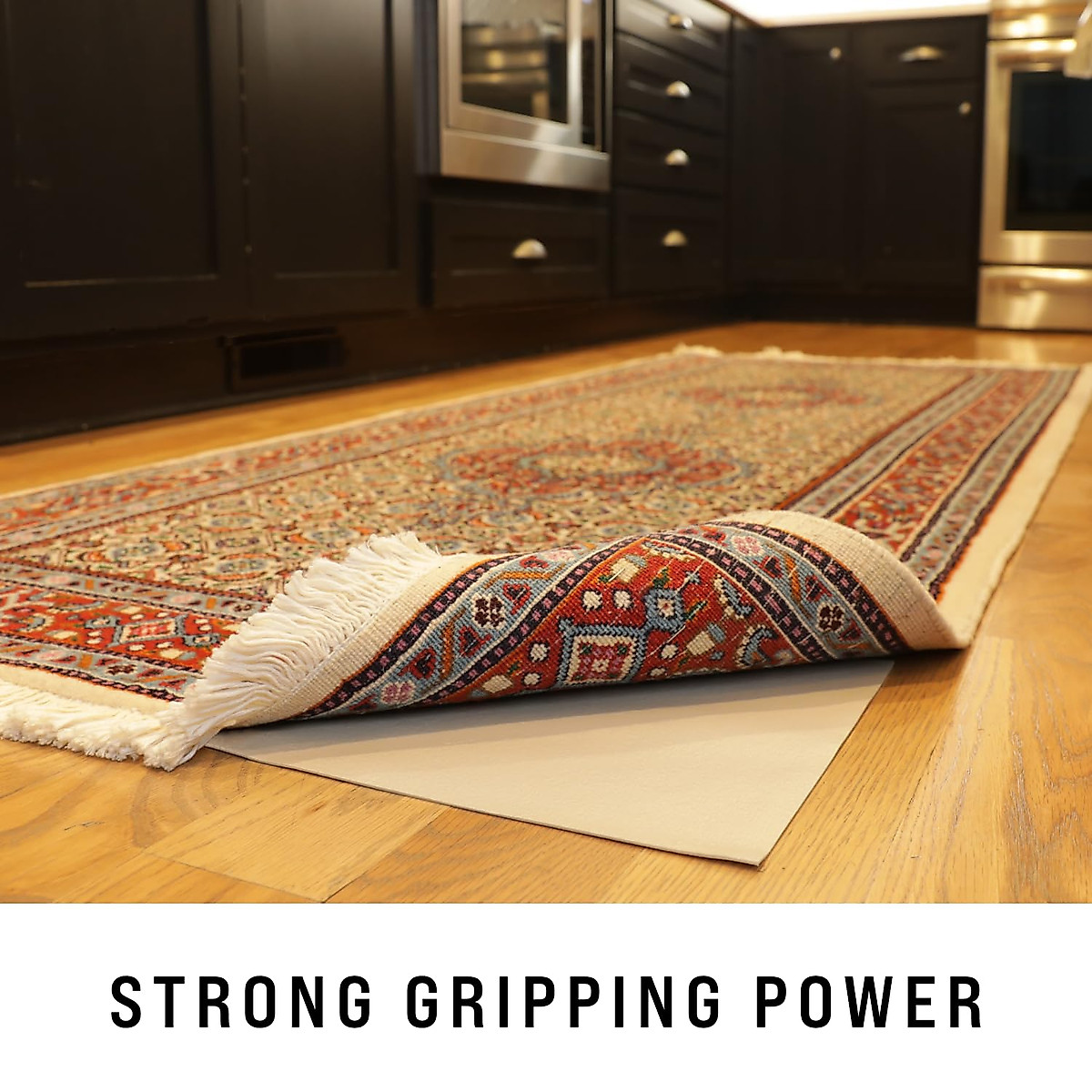 Grip-It Solid Cushioned Non-Slip Rug Pad for Rugs on Hard Surface Floors 2X4 ft