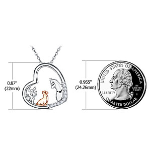 TANGPOET Llama Gifts Sterling Silver Alpaca Llama Necklace Mother Daughter Llama Pendant Jewelry for Women
