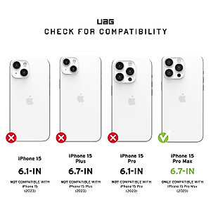 URBAN ARMOR GEAR UAG Case [Updated Version] Compatible with iPhone 15 Pro Max Case 6.7" Essential Armor Silver Built-in Magnet Compatible with MagSafe Charging Rugged Military Grade Protective Cover