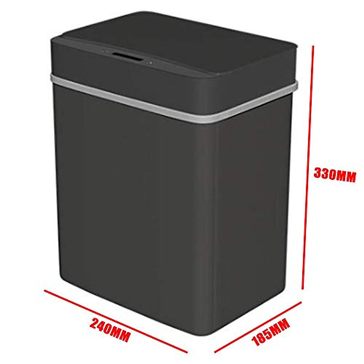LZQBD 15L Automatic Touchless Trash Can,Smart Infrared Motion Sensor Rubbish Waste Bin,Kitchen Garbage Bins,Home Cleaning Tool a/Black/As Shown