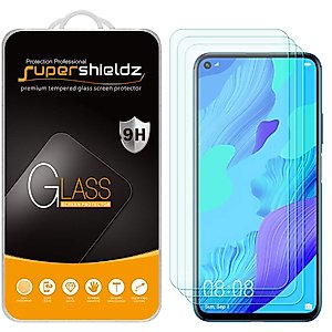 Supershieldz (3 Pack) Designed for Huawei Nova 5T Tempered Glass Screen Protector, Anti Scratch, Bubble Free