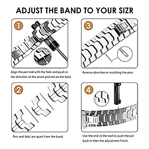 CHANCHY Stainless Steel Band for Apple Watch Ultra Band 49mm 45mm 44mm 42mm 38mm 40mm 41mm, Metal Strap with Folding Clasp for Apple Watch Series 8 7 6 5 4 3 2 1 SE Men (Black)