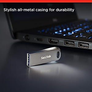 SanDisk 64GB Ultra Luxe USB 3.1 Gen 1 Flash Drive - SDCZ74-064G-G46, Black
