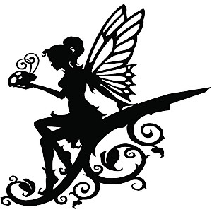 Outdoor Decor Metal Art Fairy Silhouette Sculpture Garden Lawn Backyard Tree Ornaments