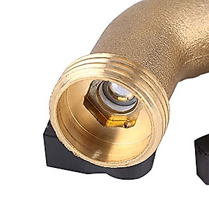 Zerodis Garden Hose Splitter 4 Way Brass,3/4" Tap Splitter 4 Way Shut Off Connector Pipe Splitter Nozzle Switcher Tap Connectors for Garden Irrigation (American Thread 3/4")