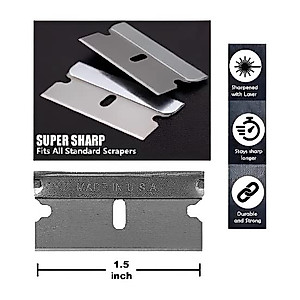 FitAll - 10 Pack Razor Blades-Replacement Razor Blades Single Edge, (10 pack Single Edge Razor Blades) Made in USA