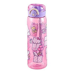 Everyday Delights Sanrio Hello Kitty Water Bottle with Strap 600ml - Purple