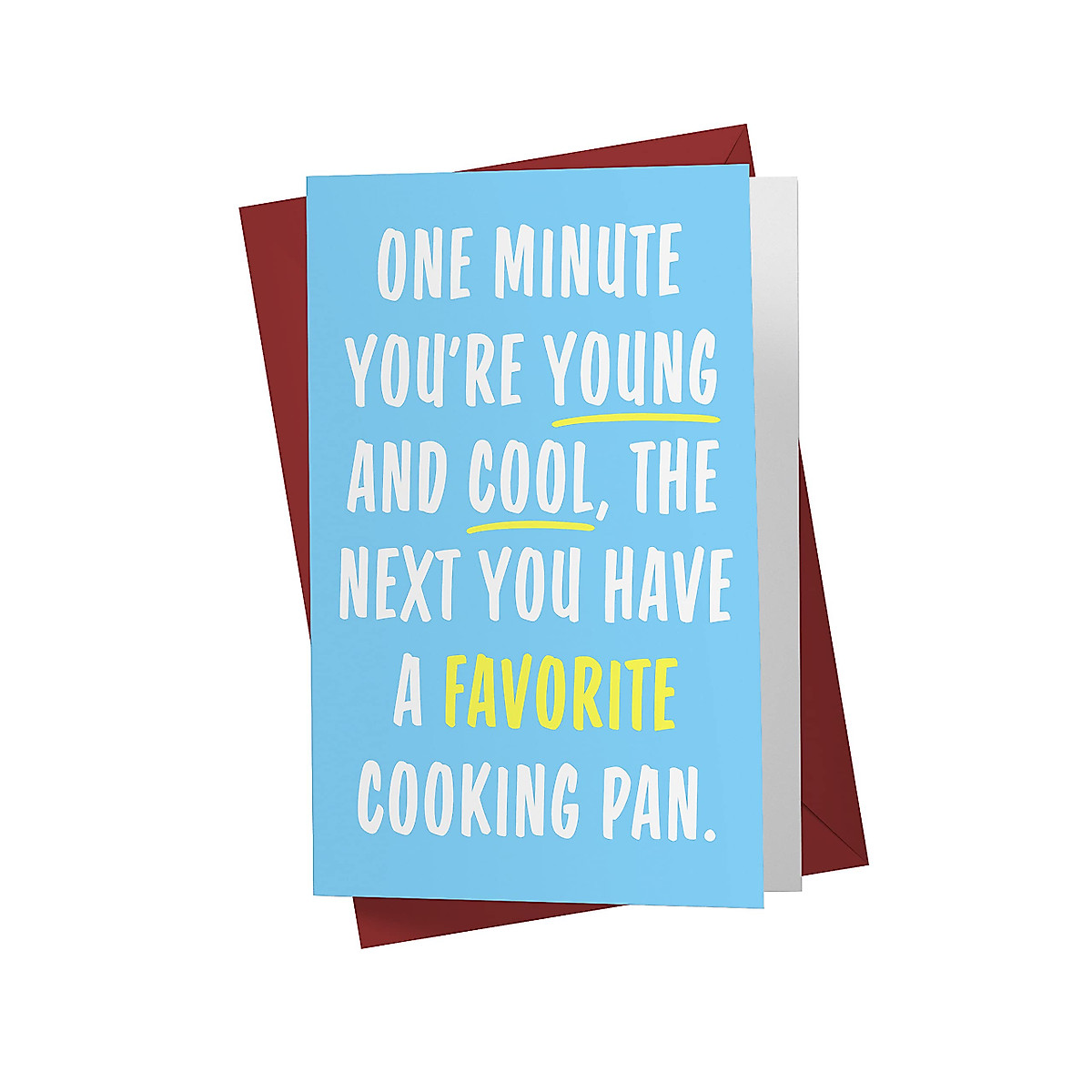 Funny Birthday Card for Men Women, Large 5.5 x 8.5 Happy Birthday Card for Him Her, Birthday Card for Dad Mom Husband Wife, 50th 60th 70th 80th Birthday Card, Karto Favorite Pan