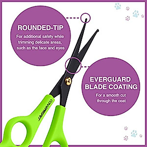 CONAIRPROPET 7" Dog Scissors for Grooming with Rounded Tip For Added Protection, Ideal for all Size Breeds