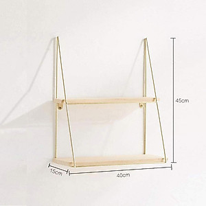 LLRYN Floating Shelves, Wall-Mounted Floating Shelves, Wooden Floating Shelves, Suitable for Living Room Bedroom Bathroom Kitchen School Office