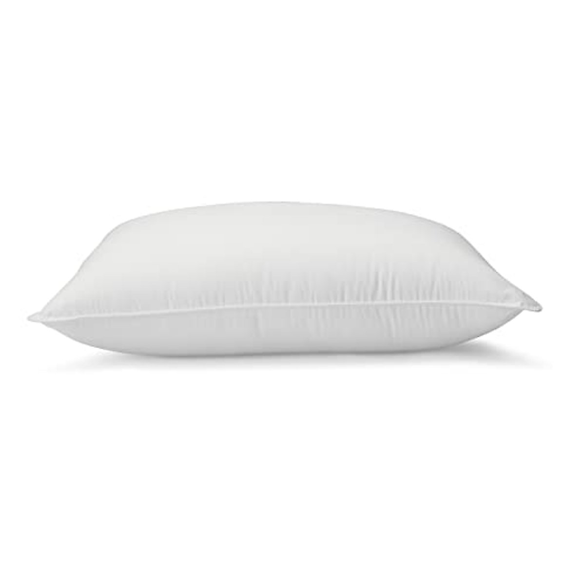 Amazon Basics Down Alternative Pillows, Soft Density For Stomach and Back Sleepers, Standard, Pack of 2, White, 26 in L x 20 in W