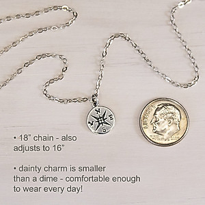 EFYTAL Friend Gifts, 925 Sterling Silver Compass Necklace for Bridesmaids, Friendship Gift for Bridesmaid, Gifts for Girlfriend or Wife