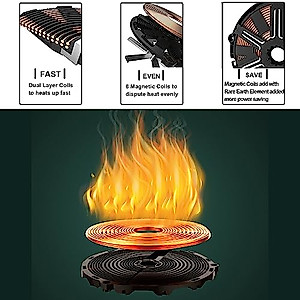 TYEMUI Induction Cooktop Hot Plates for Cooking Electric Single Burner Stove Portable Induction Cooktop with Fast Heating Mode