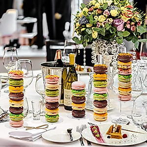 Clear Bubble Acrylic Donut Stands -5PCS Bagel Holder Display,Reusable Doughnut Pretzel Tower for Dessert Table,Wedding Bar,Birthday Party,Treat Table Decor Parties Stacker with Built-in Copper Nut by VREASK