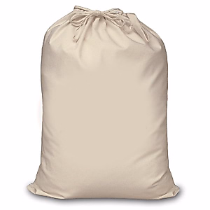 BIG EVENTS Cotton Laundry Bag for Clothes - Travel Organizer - Eco-Friendly 100% Pure Cotton Drawstring Bag - Large Size - Hanging Laundry Bag Foldable and Washable Plane (Pack Of 1)