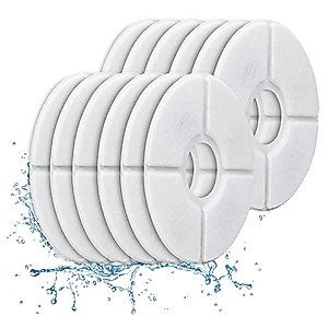 BEQ Replacement Filters 12 Pieces for BEQ 2.5L/84oz Indoor Ultra-Quiet Stainless Steel Cat Water Fountain Dog Water Dispenser Automatic Pet Fountain