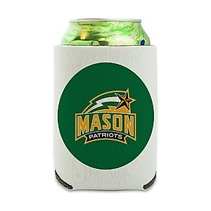 George Mason University Primary Logo Can Cooler - Drink Sleeve Hugger Collapsible Insulator - Beverage Insulated Holder