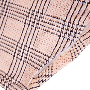 Turtleneck Men Long Sleeve Shirt Fashion T-Shirts Plaid Houndstooth Undershirts Mock Turtle Neck Slim Fit Shirts Khaki M