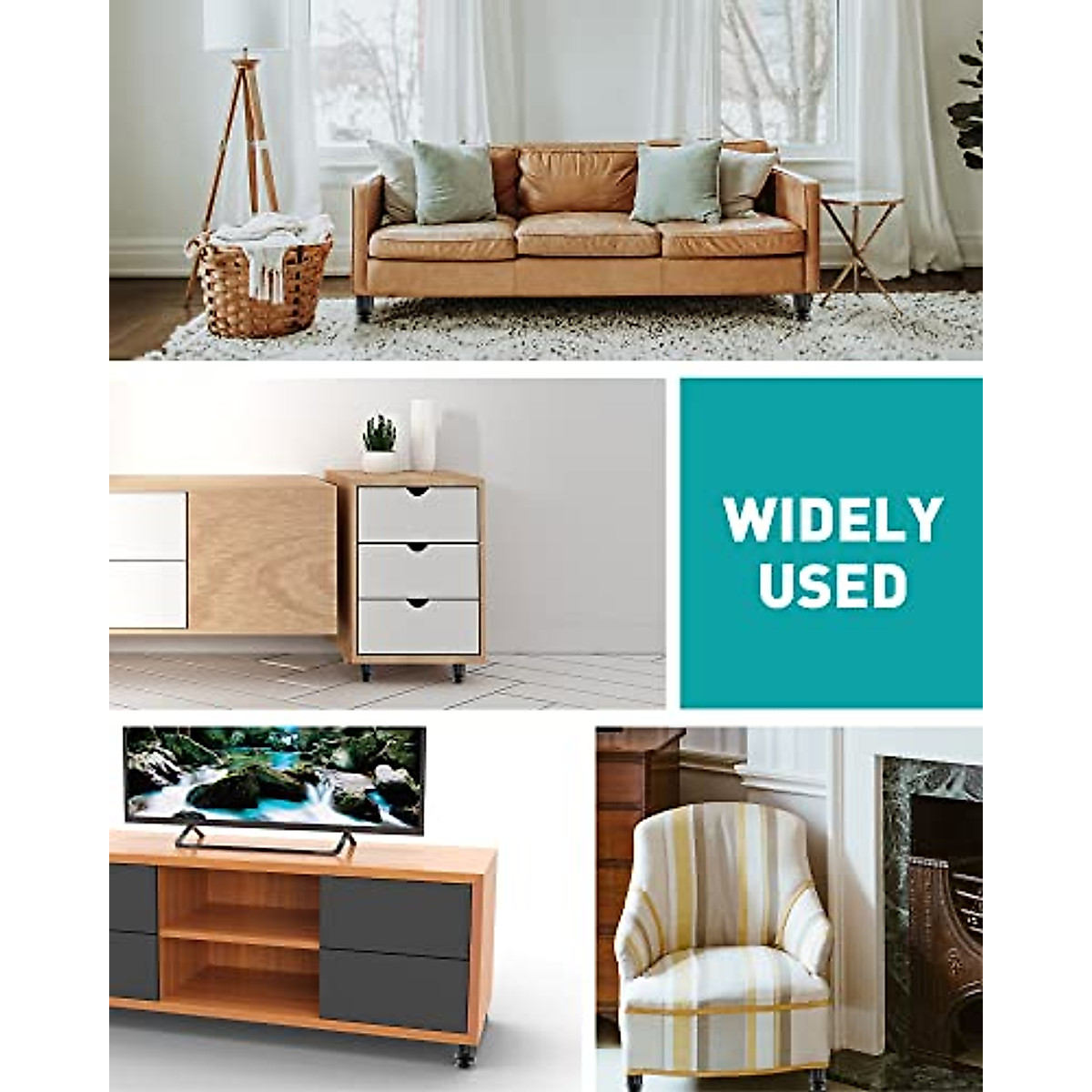 HDAJY Furniture Legs,Table Legs, 2 Inch Legs for Furniture Set of 4, Black Couch Legs, Stainless Steel Adjustable Furniture Legs +16pcs Screw.