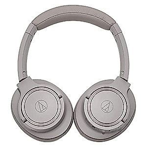 Audio-Technica ATH-SR50BT Bluetooth Wireless Over-Ear Headphones (Brown-Gray) with Knox Gear Stand and Protective Case Bundle (3 Items)