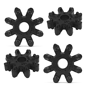 4-Pack Flexible Steering Coupler Replacement, 56315-2K000FFF Nylon Pad Plastic Rubber Wheel, Steering Coupling Steering Column Motor Compatible with Hyundai and Kia (Black)