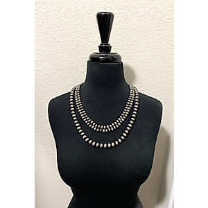 J CHRONICLES Western Navajo Pearl Multi strand Necklace (N-1104)