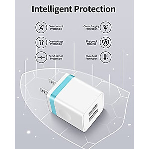 iPhone Charger [Apple MFi Certified], ARCCRA 3-Pack 3FT 6FT 10FT Lightning Cable Data Sync Charging Cords with 2 X Dual Port USB Wall Charger Block Plug for iPhone 13 12 11 Pro Max XS XR X 8 7 6 Plus