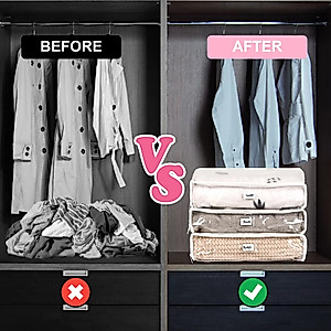 16 Pcs Clear Vinyl Storage Bags with Zipper, Sweater Plastic Storage Bags,Blankets Storage Bags,14 x 11x 3 Inch, Waterproof Organizer for Clothes, Bed Sheet, Throws Pillows, Multi-Purpose