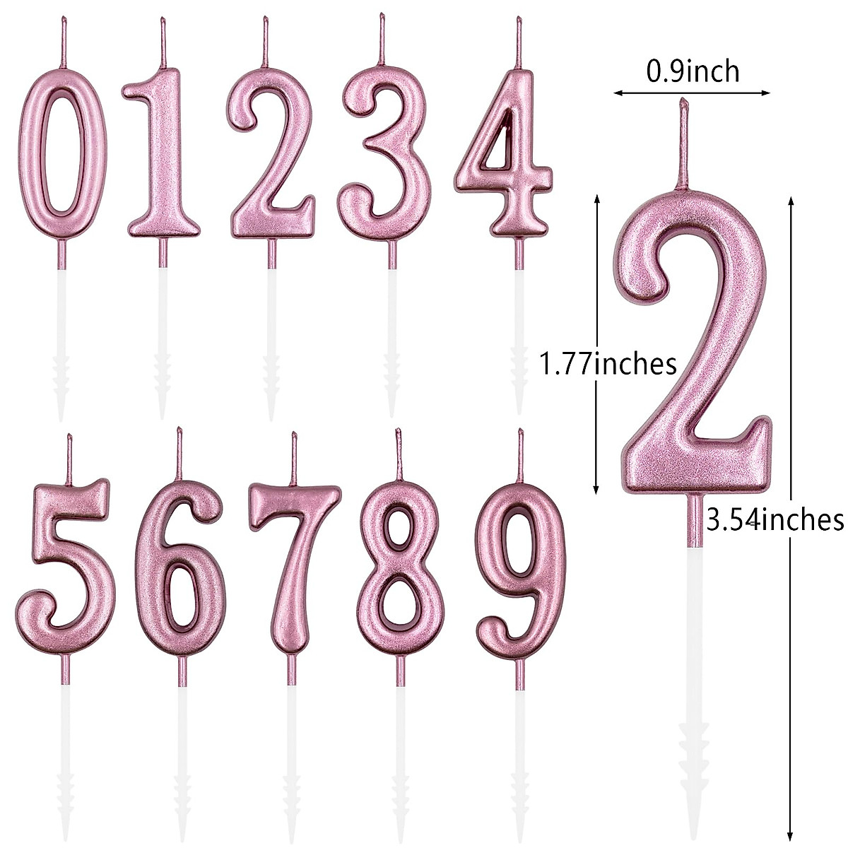 75th & 57th Birthday Candles, Rose Gold Number 75 57 Candle for Cake, Happy Birthday Cake Topper Decoration for Birthday Anniversary Celebration Party Supplies