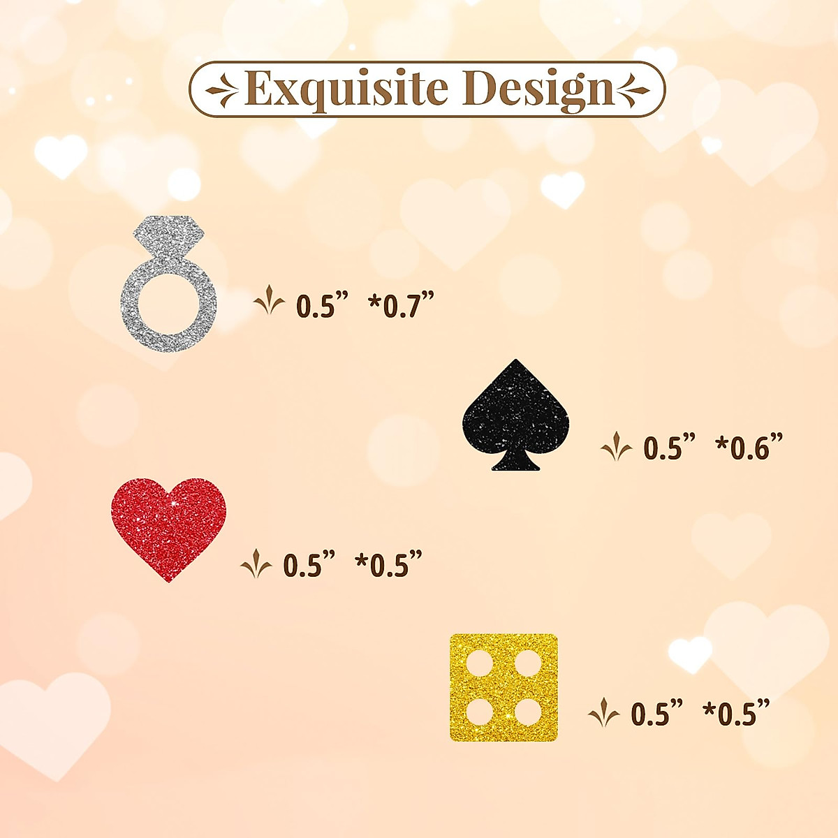 120pcs Casino Bachelorette Confetti, She Said Yes We Said Vegas Party Decor, Las Vegas Dollar Paper Scatter, Silver Glitter Lucky in Love Table Decoration, Casino Bridal Shower Party Decoration