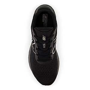 New Balance Men's 520 V8 Running Shoe, Black/Black, 9.5