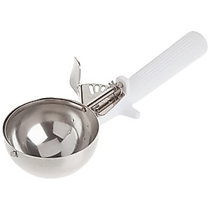 Winco ICOP-6 Ice Cream Disher with White Handle, Size 6, 5.5 ounces, Stainless Steel