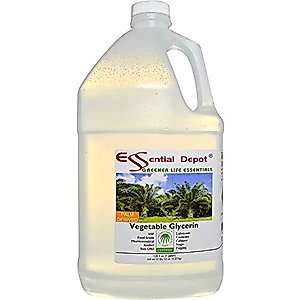 Glycerin Vegetable - 1 Gallon (10.75 lbs or 172oz net wt) - Non GMO - RSPO - Sustainable Palm Based - USP - Kosher - Pure - Pharmaceutical Grade - Safety Sealed HDPE Container with resealable Cap