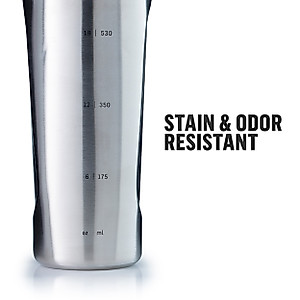 BlenderBottle Radian Shaker Cup Insulated Stainless Steel Water Bottle with Wire Whisk, 26-Ounce, Matte Black