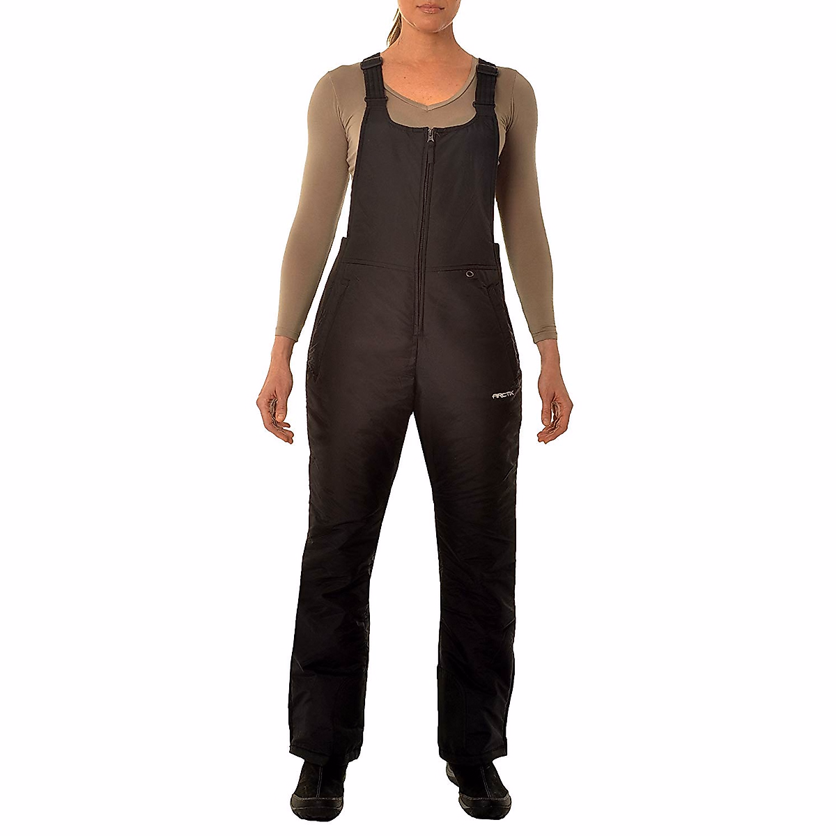 Arctix Women's Essential Insulated Bib Overalls, Black, Small Short