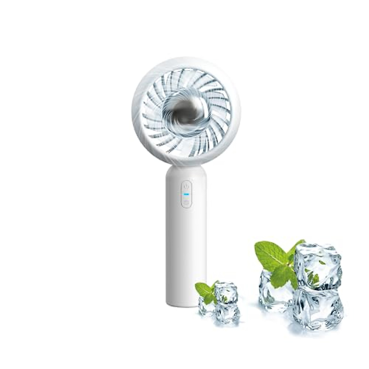 SpaLoo Portable Handheld Fan, Rechargeable Air Conditioner Fan, 3 Speed Adjustable Cooling Fans That Blow Cold Air, Gifts For Women Men Travel/Camping/Outdoor