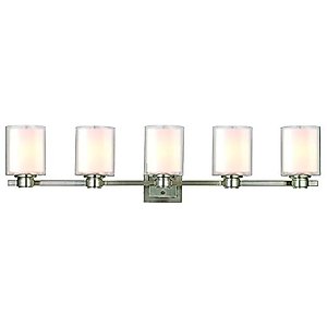 Design House 556175 Oslo 5 Light Vanity Light, Satin Nickel